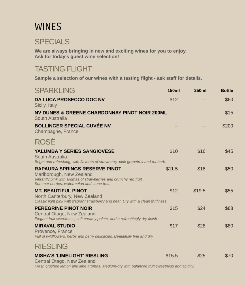 Read our Extensive Wine Menu Before you Visit | The Barrel Room
