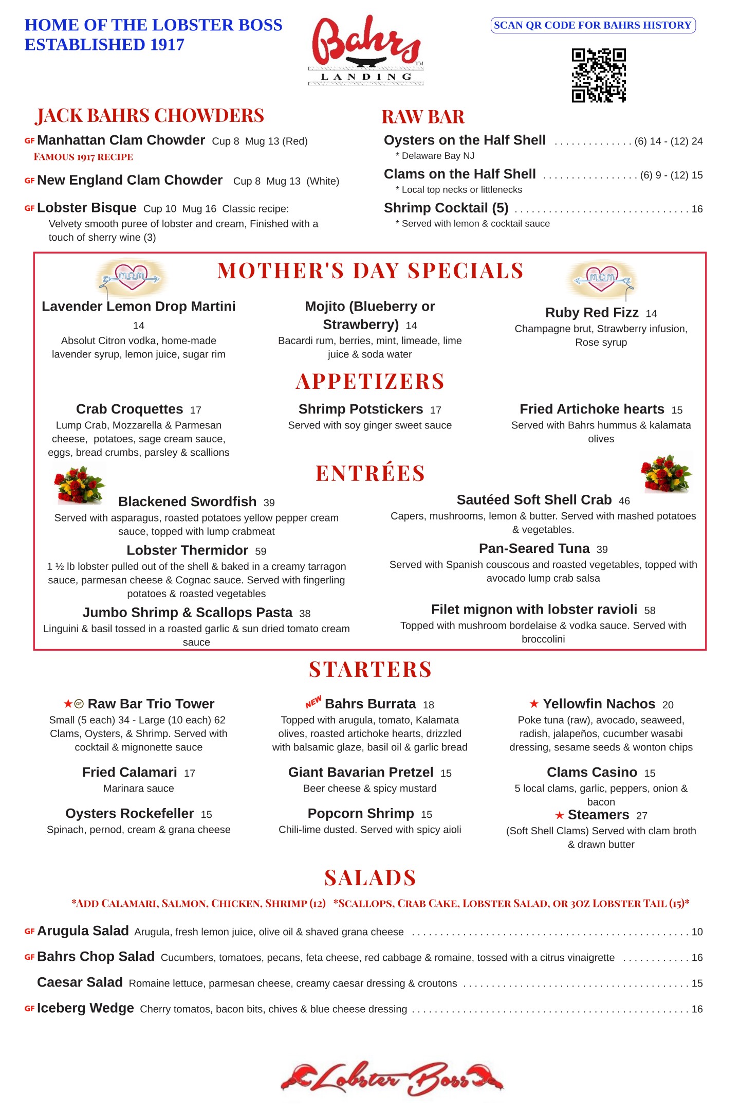 All Day Menu - Bahrs Landing