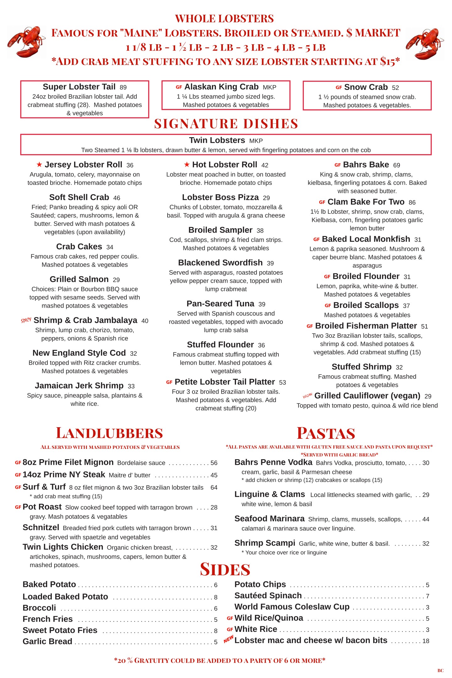 All Day Menu - Bahrs Landing